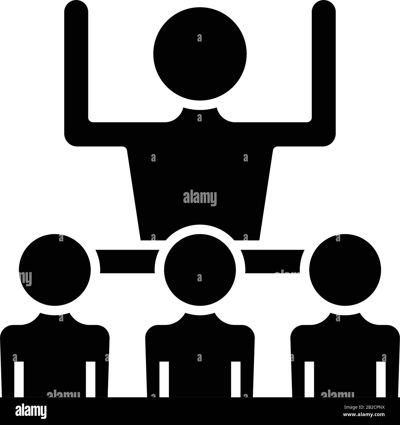 Leader solution black icon, concept illustration, vector flat symbol ... Leader solution black icon, concept illustration, vector flat symbol ...