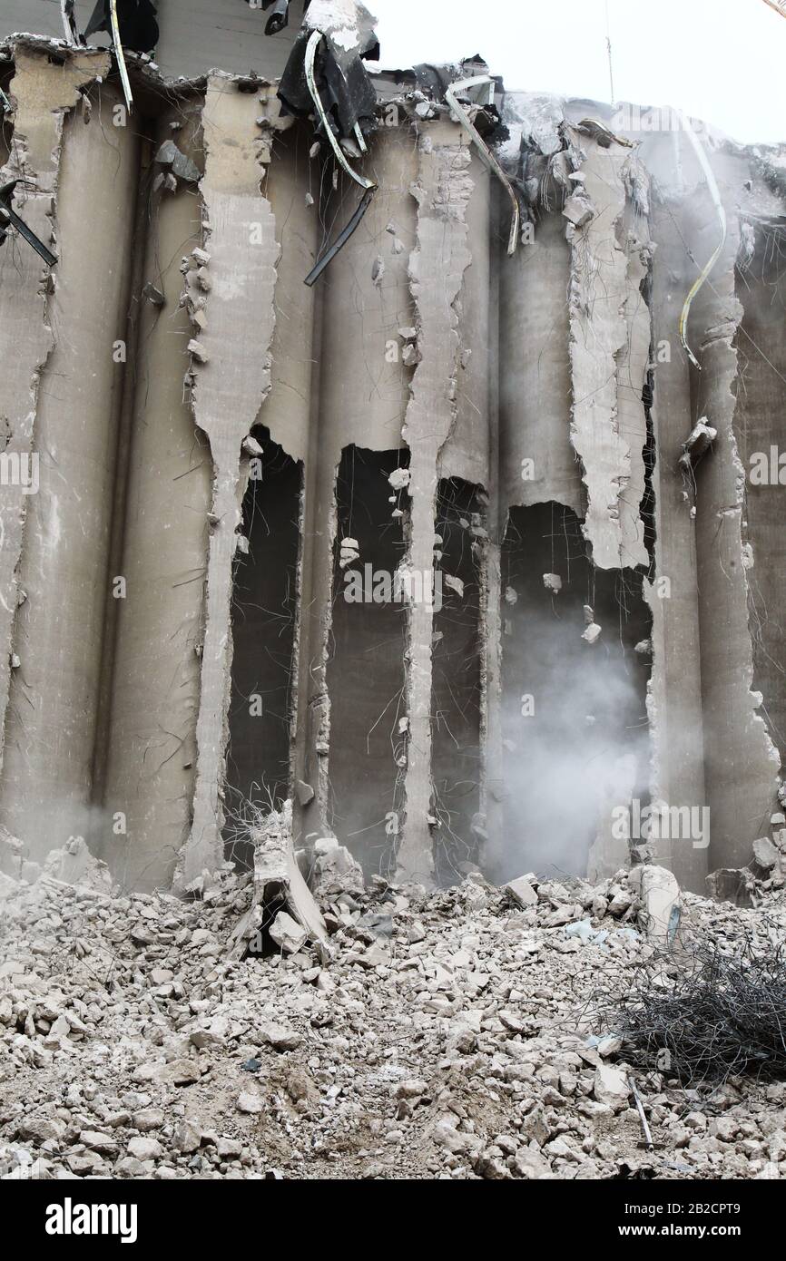 Demolition of an old mill. Photo Jeppe Gustafsson Stock Photo - Alamy