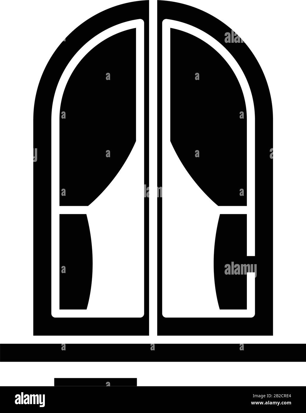 Home window black icon, concept illustration, vector flat symbol, glyph sign Stock Vector Image ...