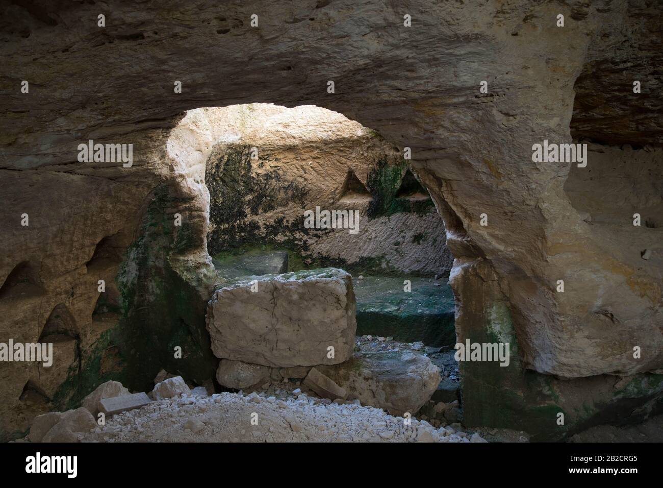 Archeology attraction ancient caves settlement in Israel Stock Photo ...