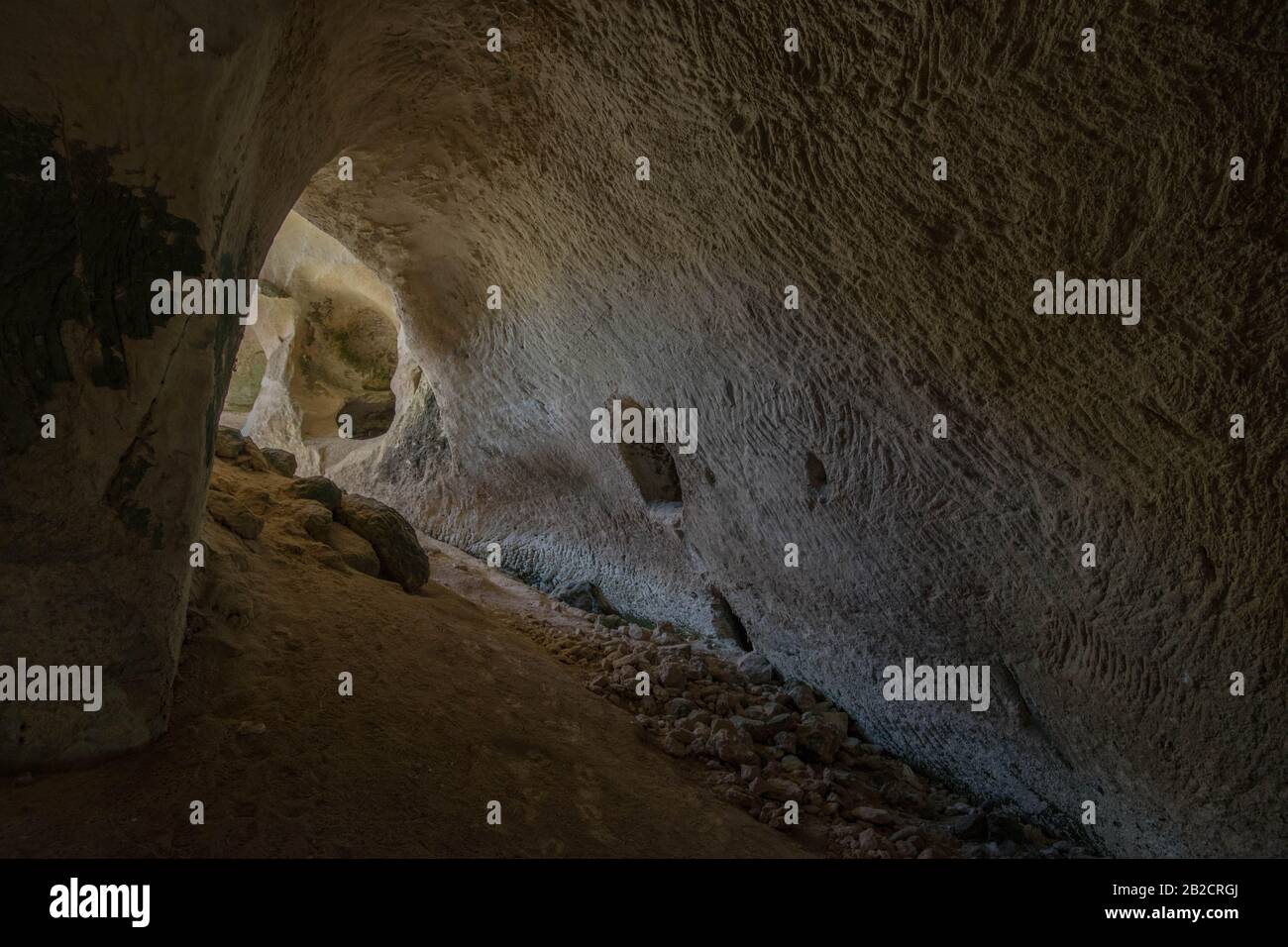 Archeology attraction ancient caves settlement in Israel Stock Photo ...