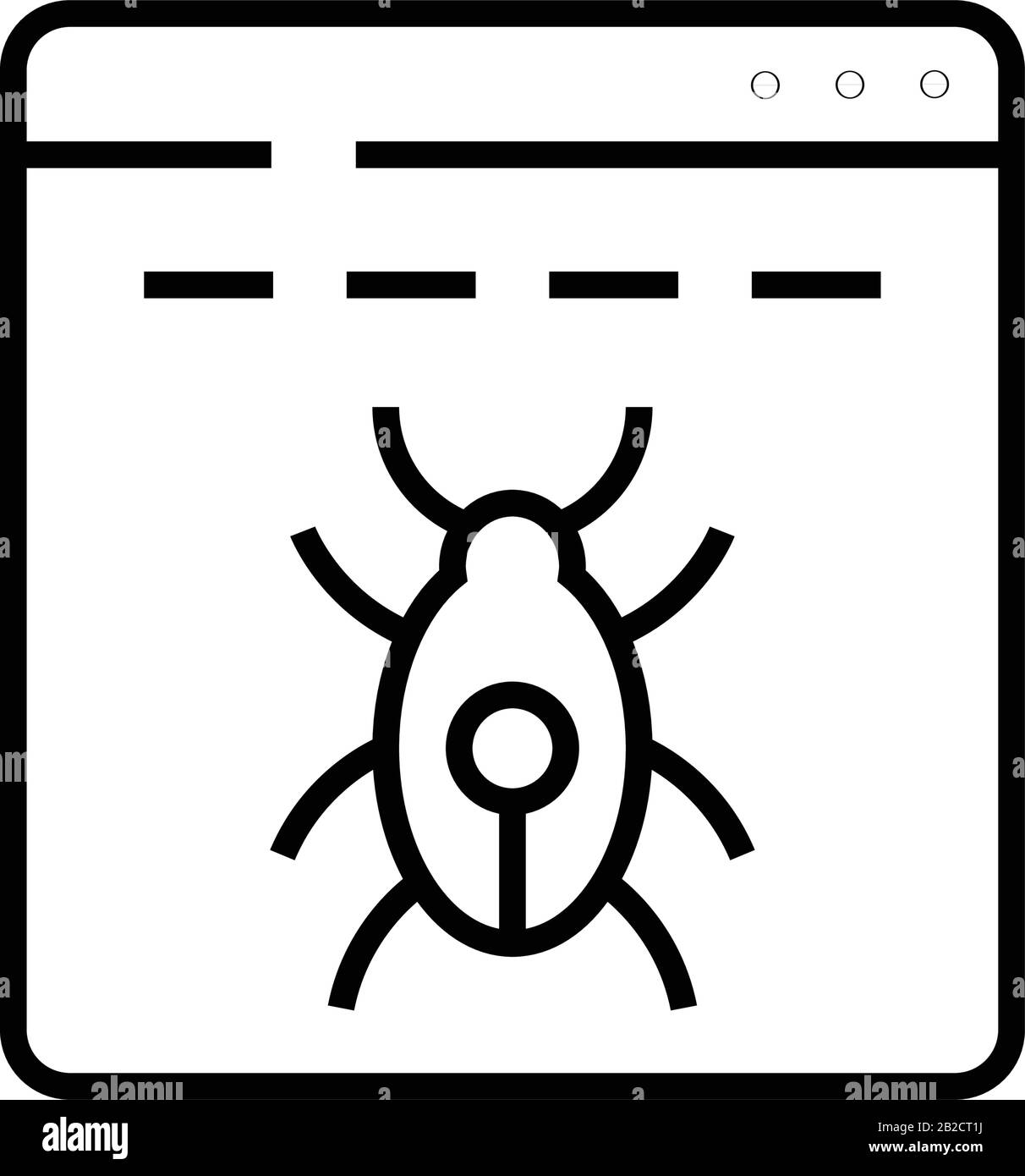 Spyware line icon, concept sign, outline vector illustration, linear ...