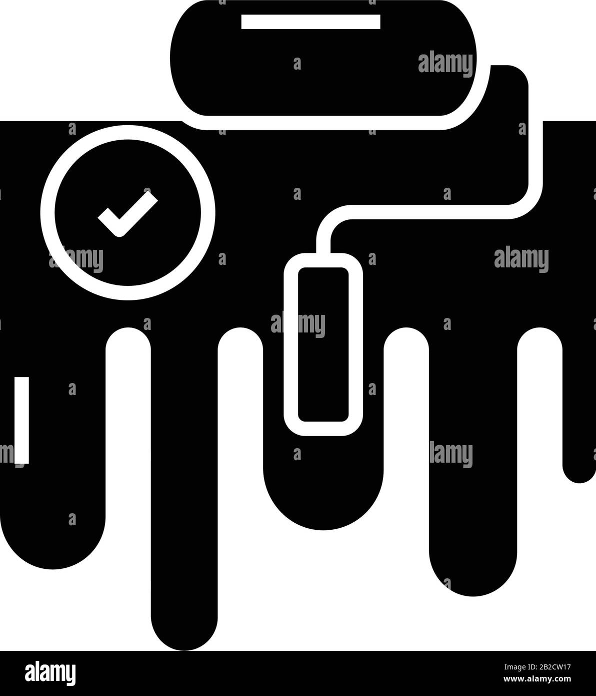 Made task black icon, concept illustration, vector flat symbol, glyph ...