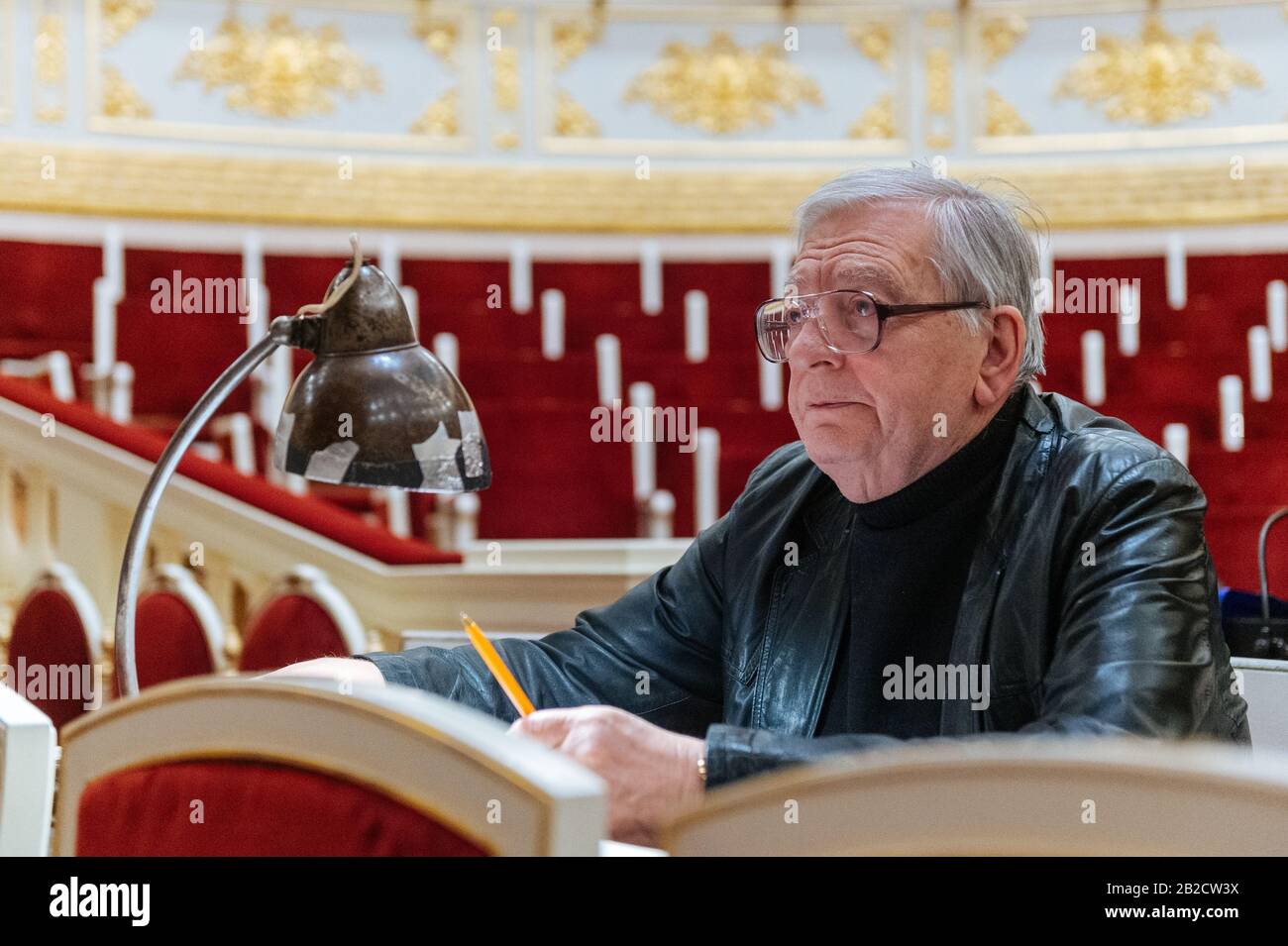 February 19, 2020. - Russia, Moscow. - Maly Theatre. Performance ...