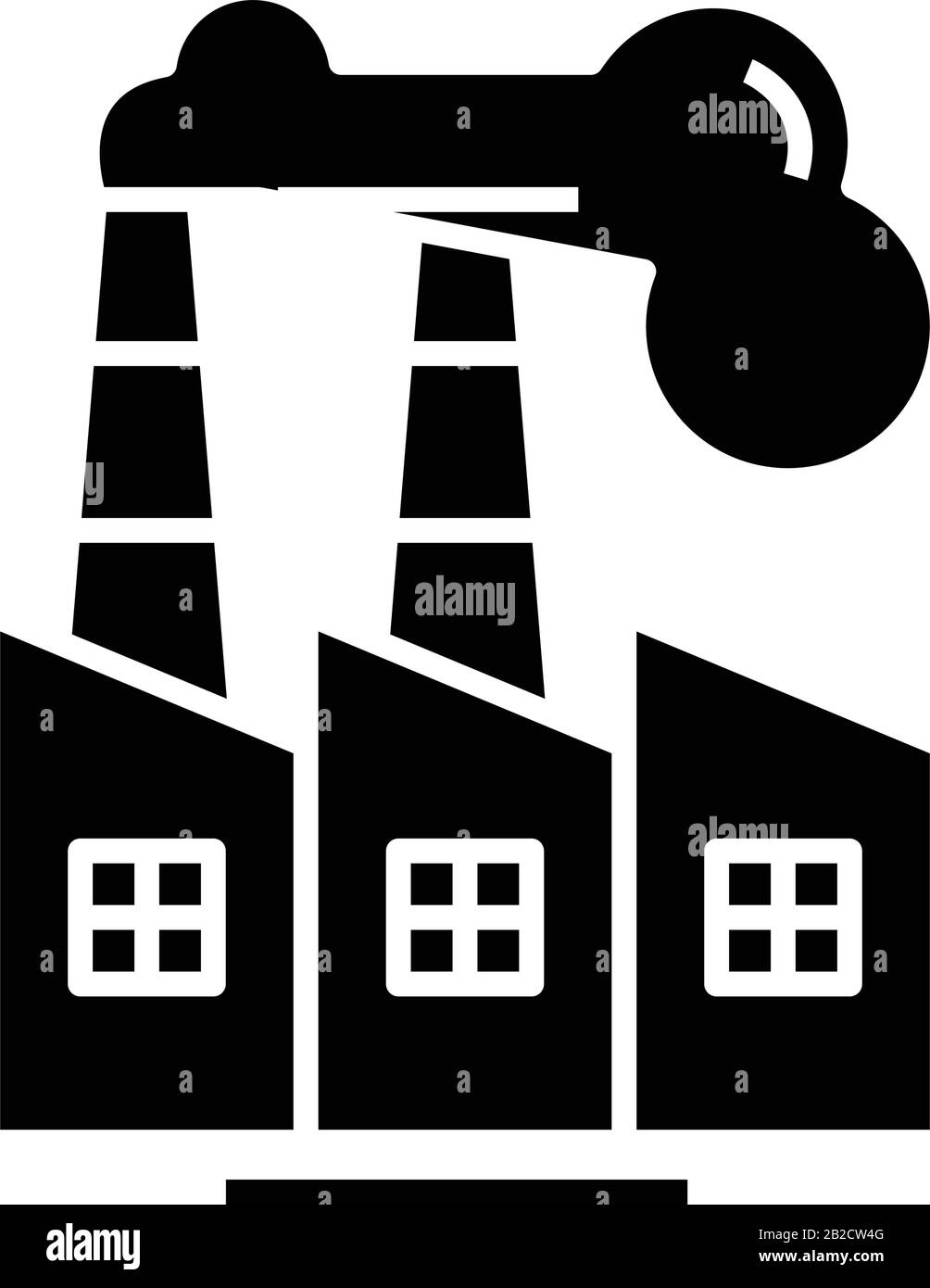 Industry black icon, concept illustration, vector flat symbol, glyph ...