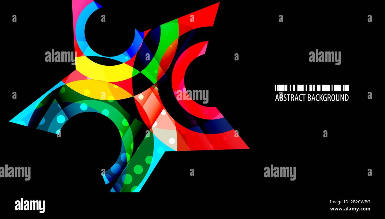 Abstract colorful background template with blended multiple star shapes ...