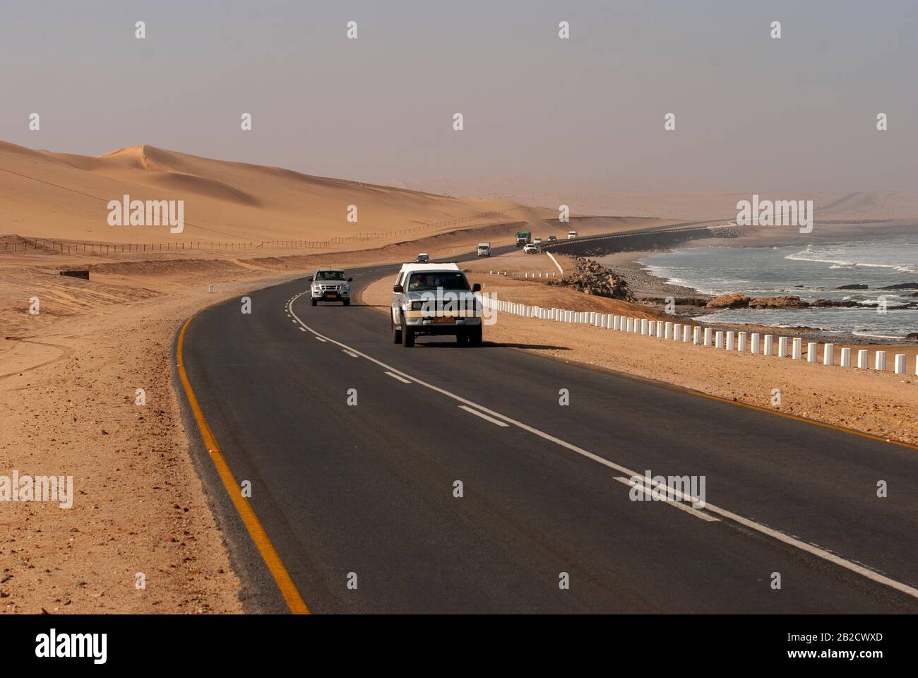 Road B2 linking Swakopmund to Walvis Bay, Namibia Stock Photo - Alamy