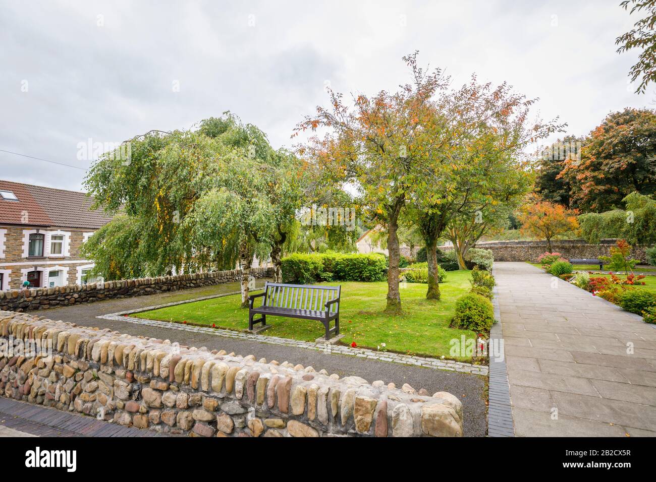 Aberfan Memorial Garden, on the site of Pantglas Junior School where ...