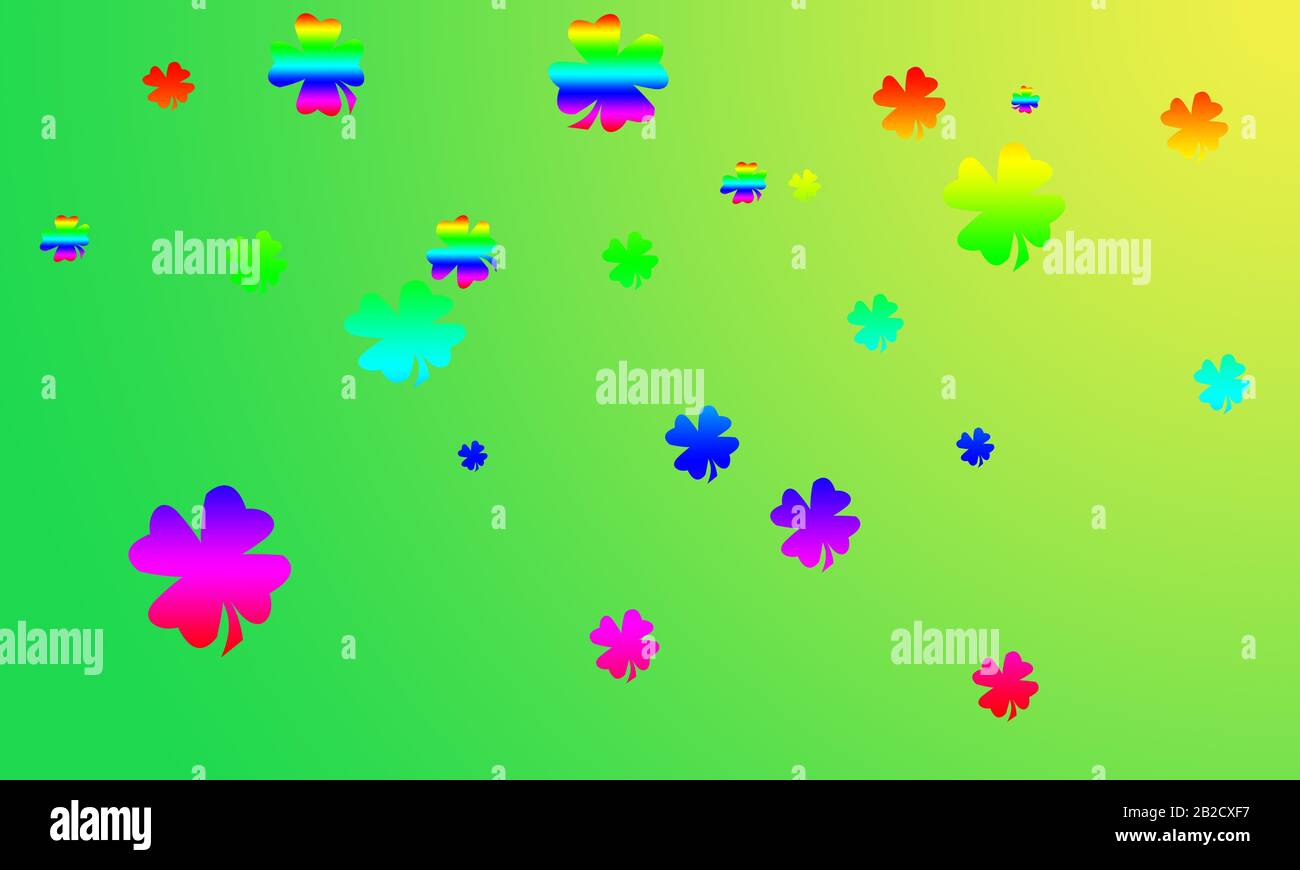 Rainbow four leaf clover saint Patricks day ,background,gay pride.on ...