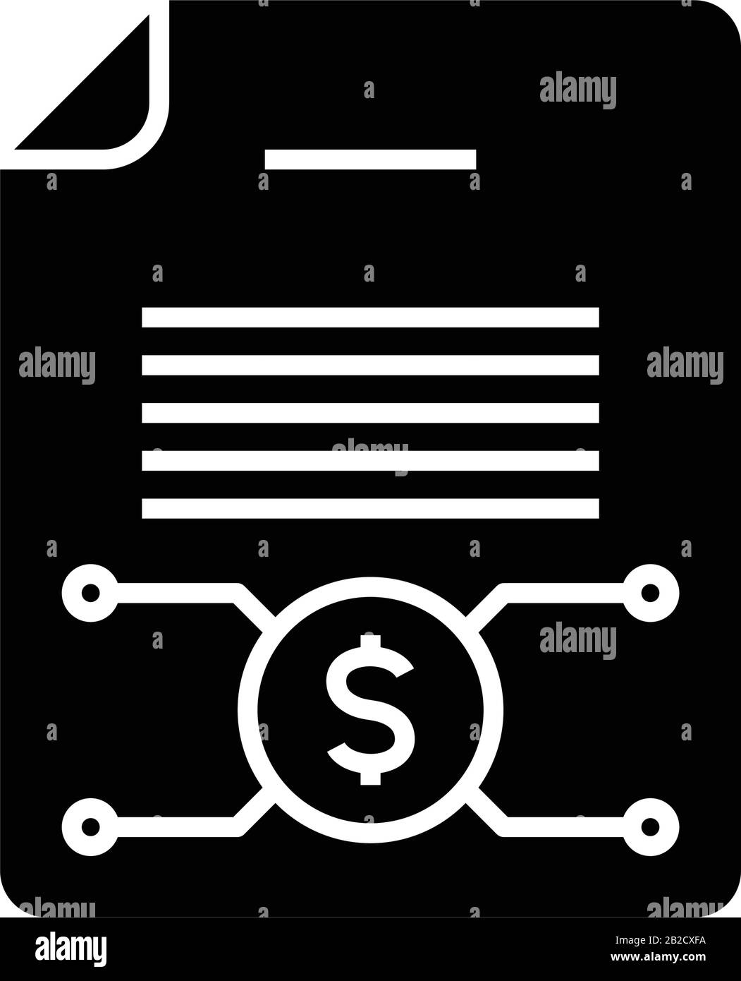 Income report black icon, concept illustration, vector flat symbol ...