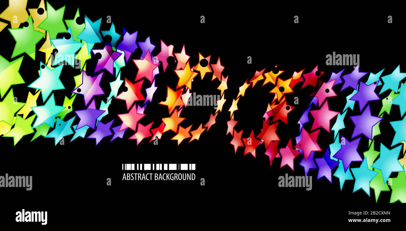 Abstract colorful background template with blended multiple star shapes ...