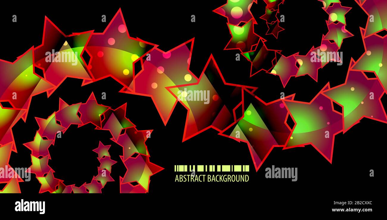 Abstract colorful background template with blended multiple star shapes ...