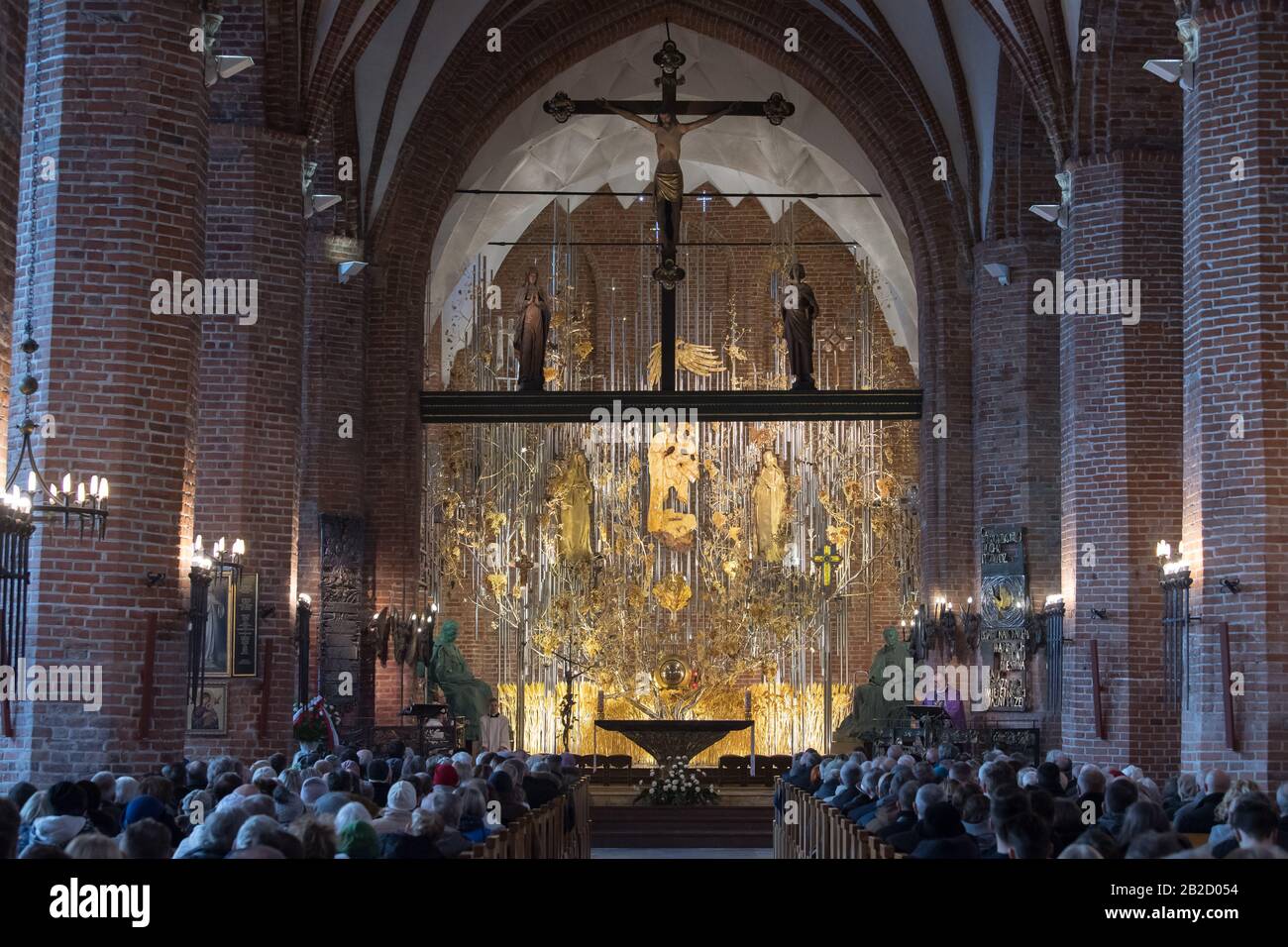 The Amber Altar in kosciol Sw. Brygidy (St. Bridget's Church) in Gdansk ...