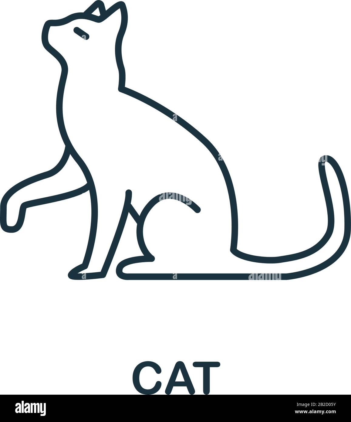 Cat icon from home animals collection. Simple line element Cat symbol ...
