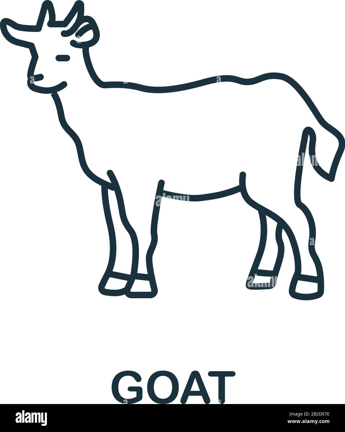 Goat icon from home animals collection. Simple line element Goat symbol ...