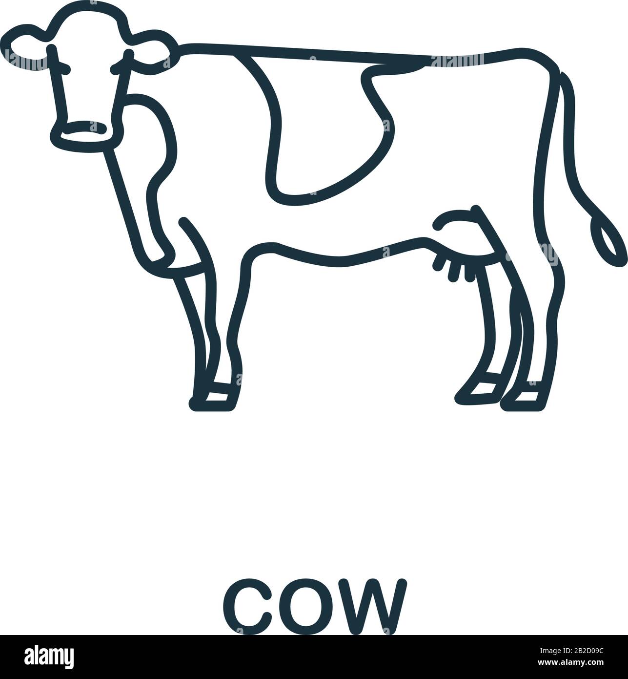 Cow icon from home animals collection. Simple line element Cow symbol ...
