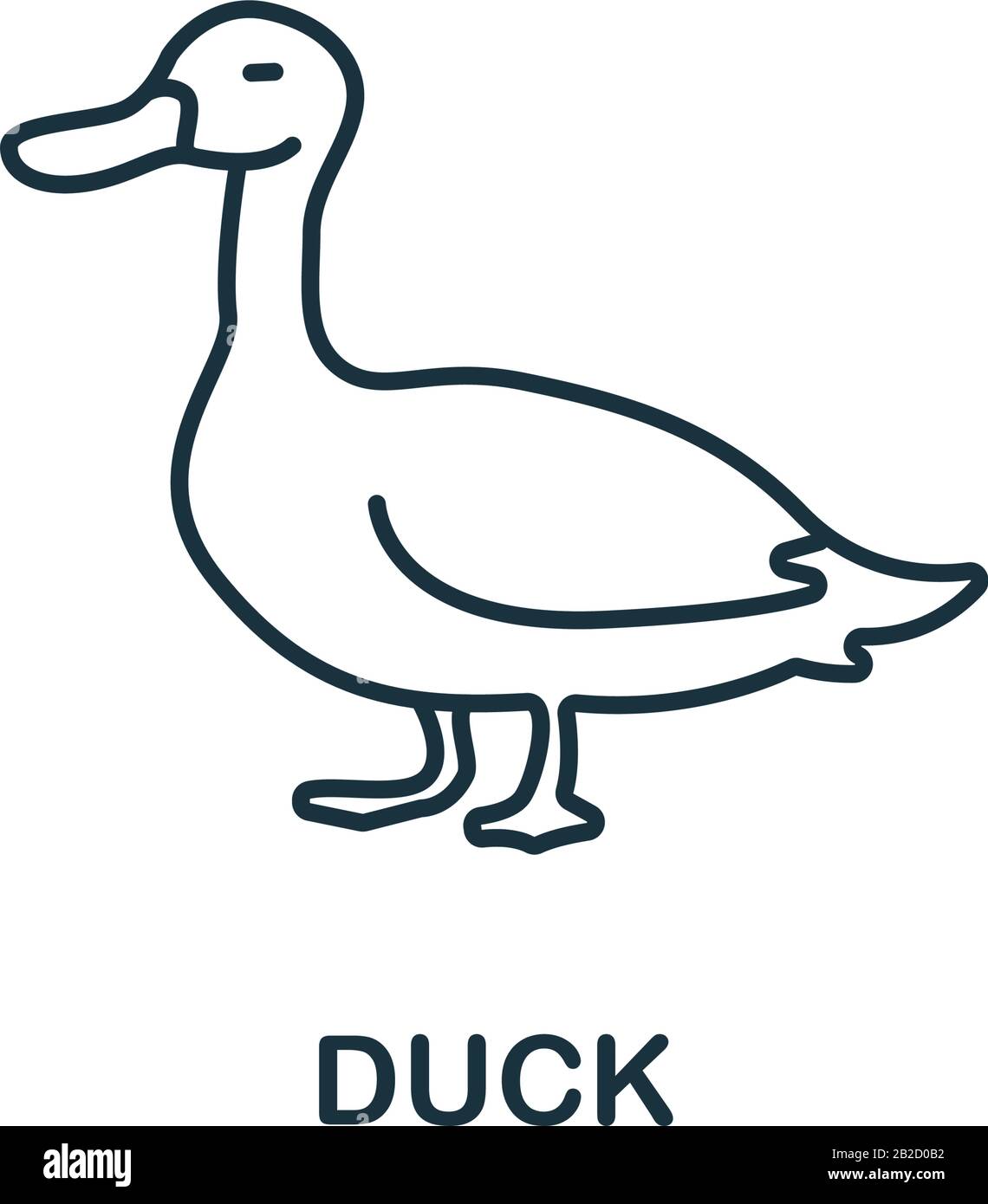 Duck icon from home animals collection. Simple line element Duck symbol ...
