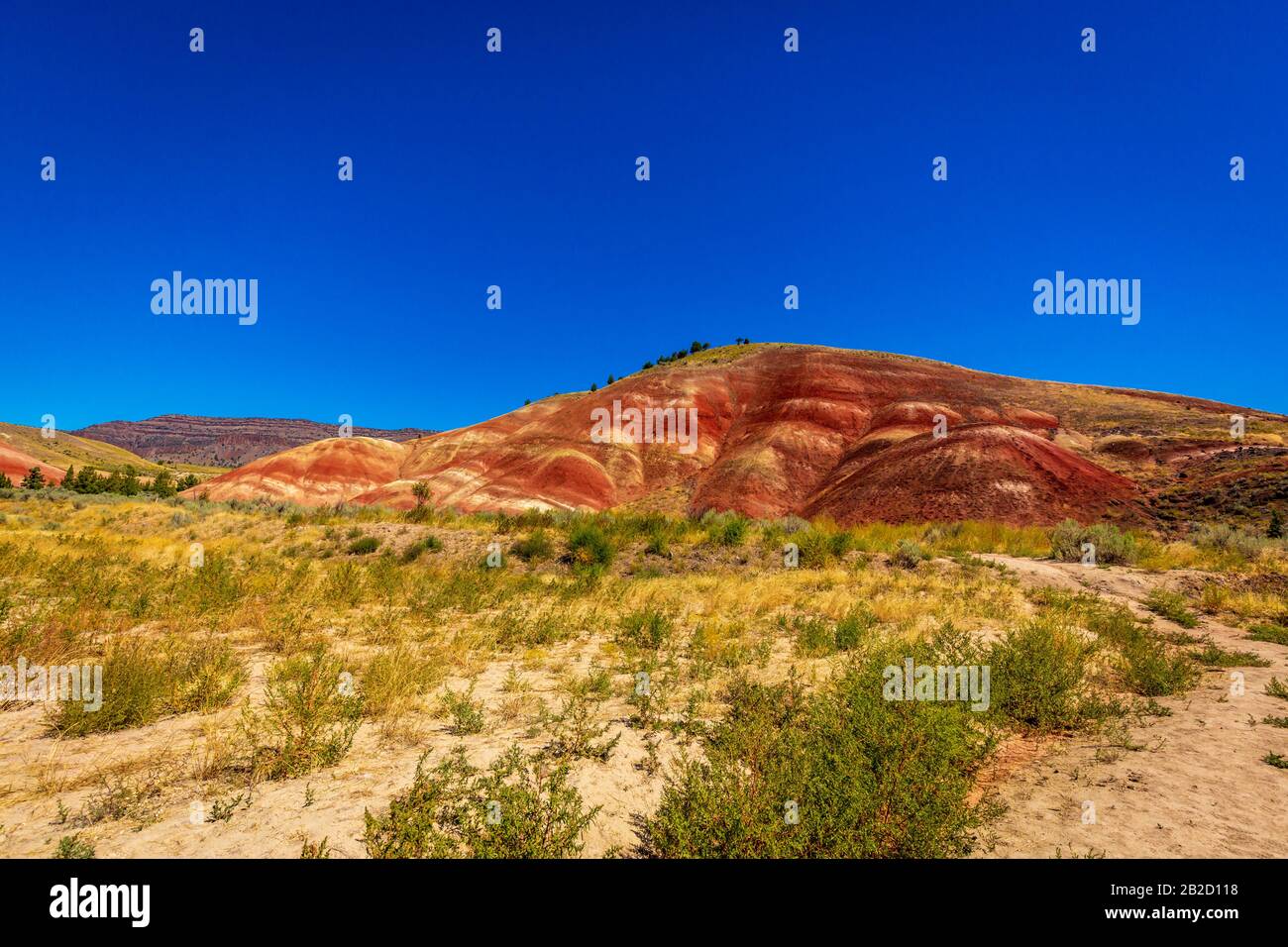 Painted Hills National Monument, in Mitchell Oregon, colorful layers ...