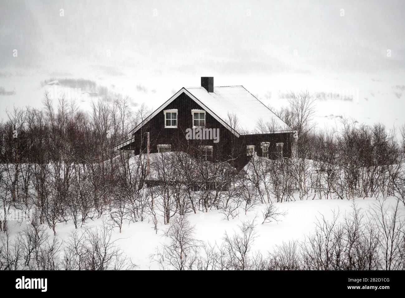 Pictured is a winter landscape scene in Norway Stock Photo - Alamy