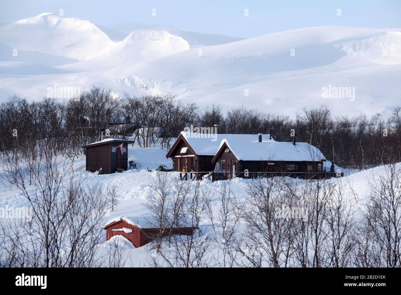 Pictured is a winter landscape scene in Norway Stock Photo - Alamy