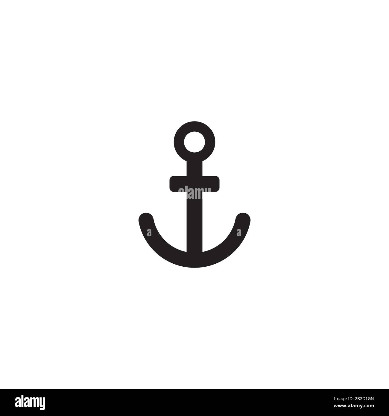Anchor icon on white background. Vector illustration Stock Vector Image ...