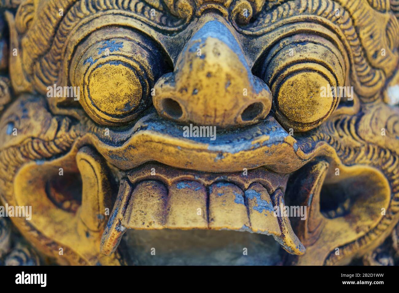 Ancient Balinese statue at the temple in Bali Indonesia Stock Photo - Alamy