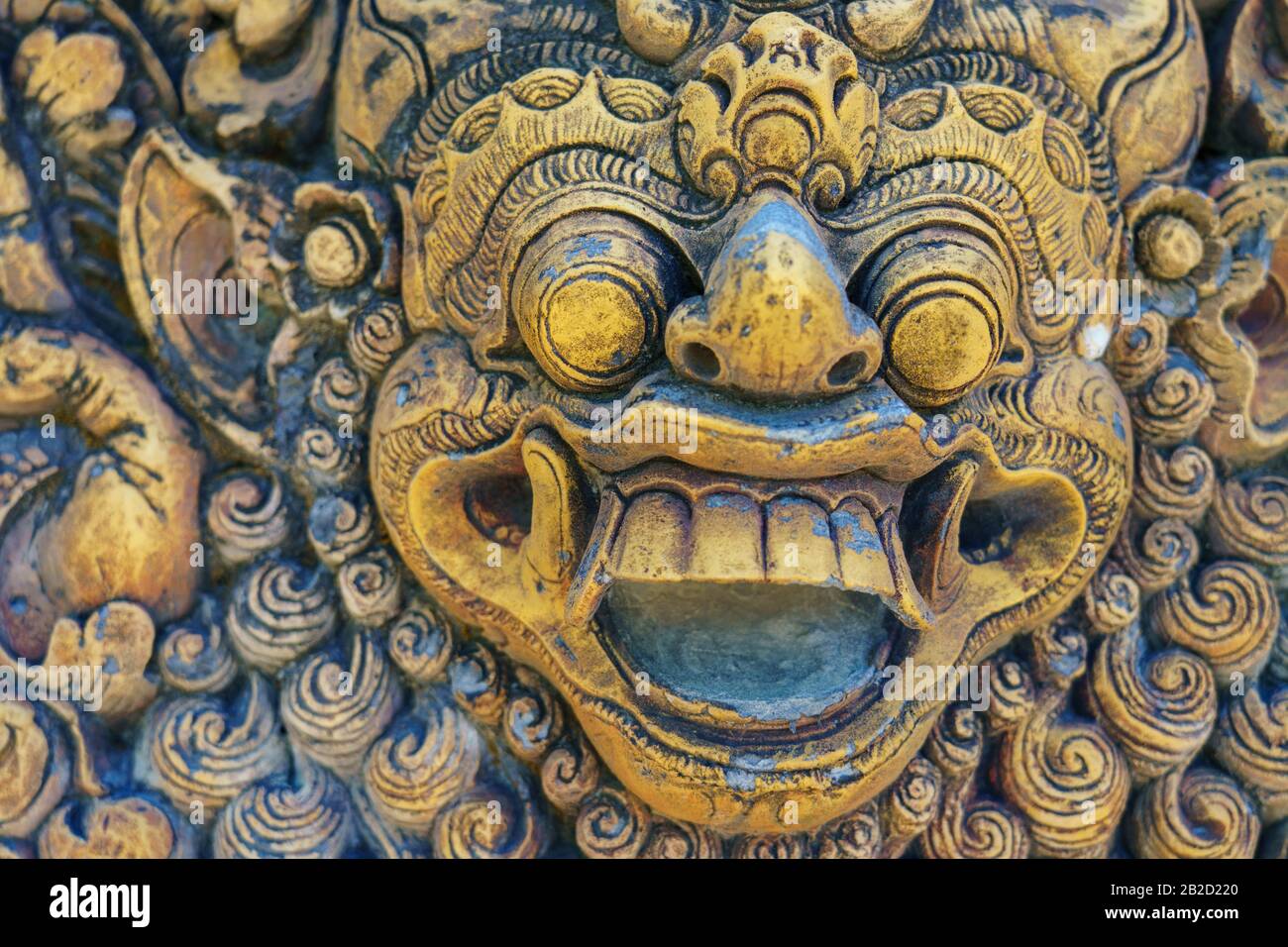 Ancient Balinese statue at the temple in Bali Indonesia Stock Photo - Alamy