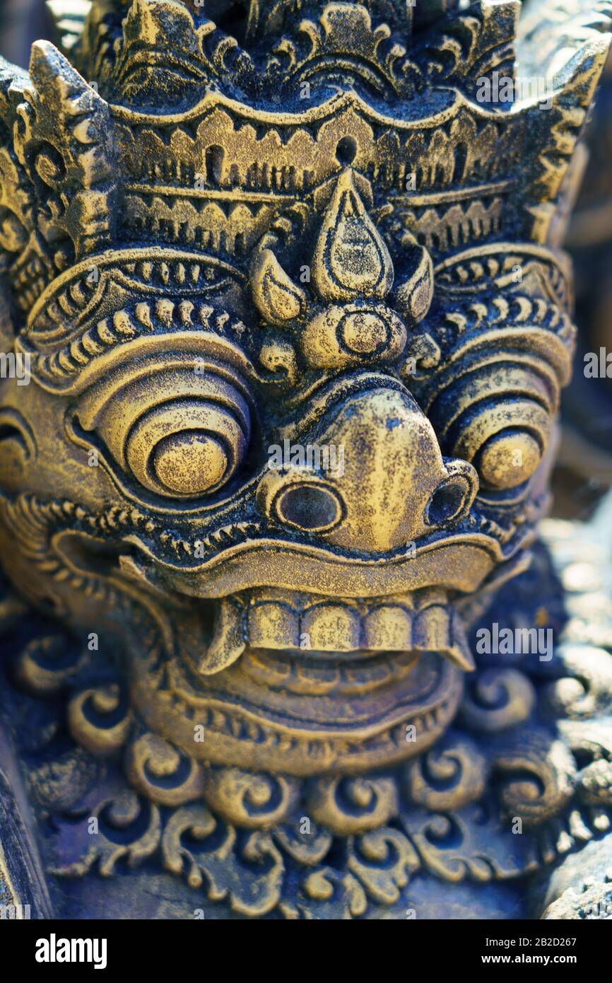 Ancient Balinese statue at the temple in Bali Indonesia Stock Photo - Alamy