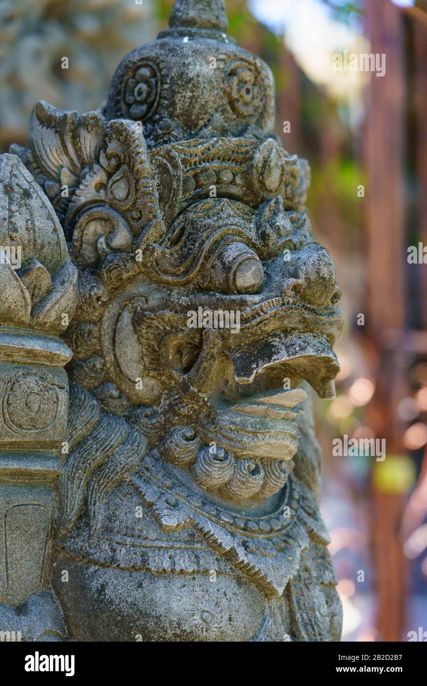 Ancient Balinese statue at the temple in Bali Indonesia Stock Photo - Alamy