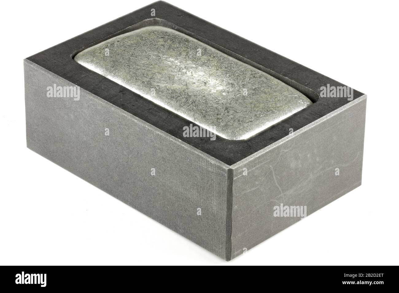 graphite mold with zinc bar isolated on white background Stock Photo ...
