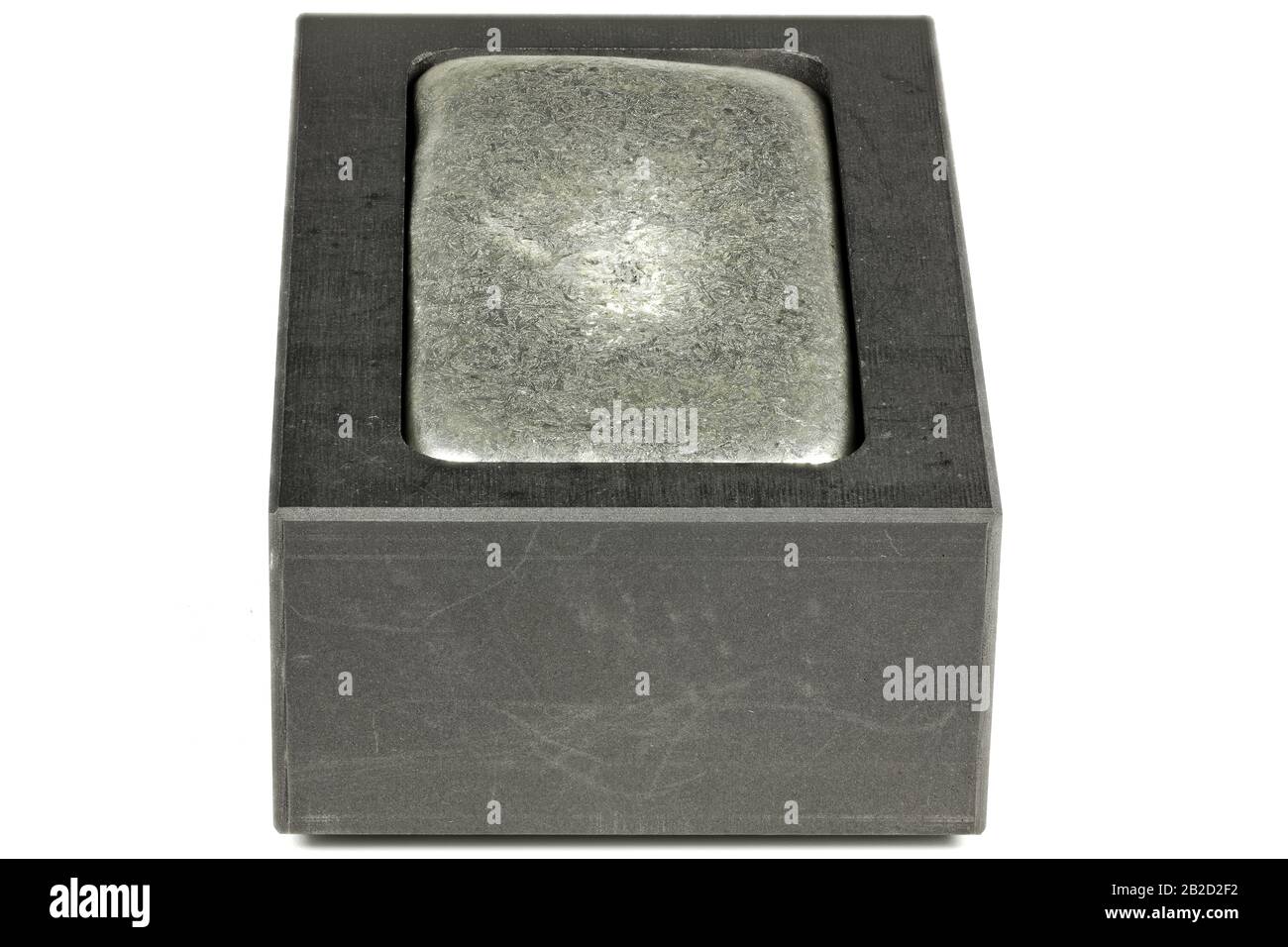 graphite mold with zinc bar isolated on white background Stock Photo ...