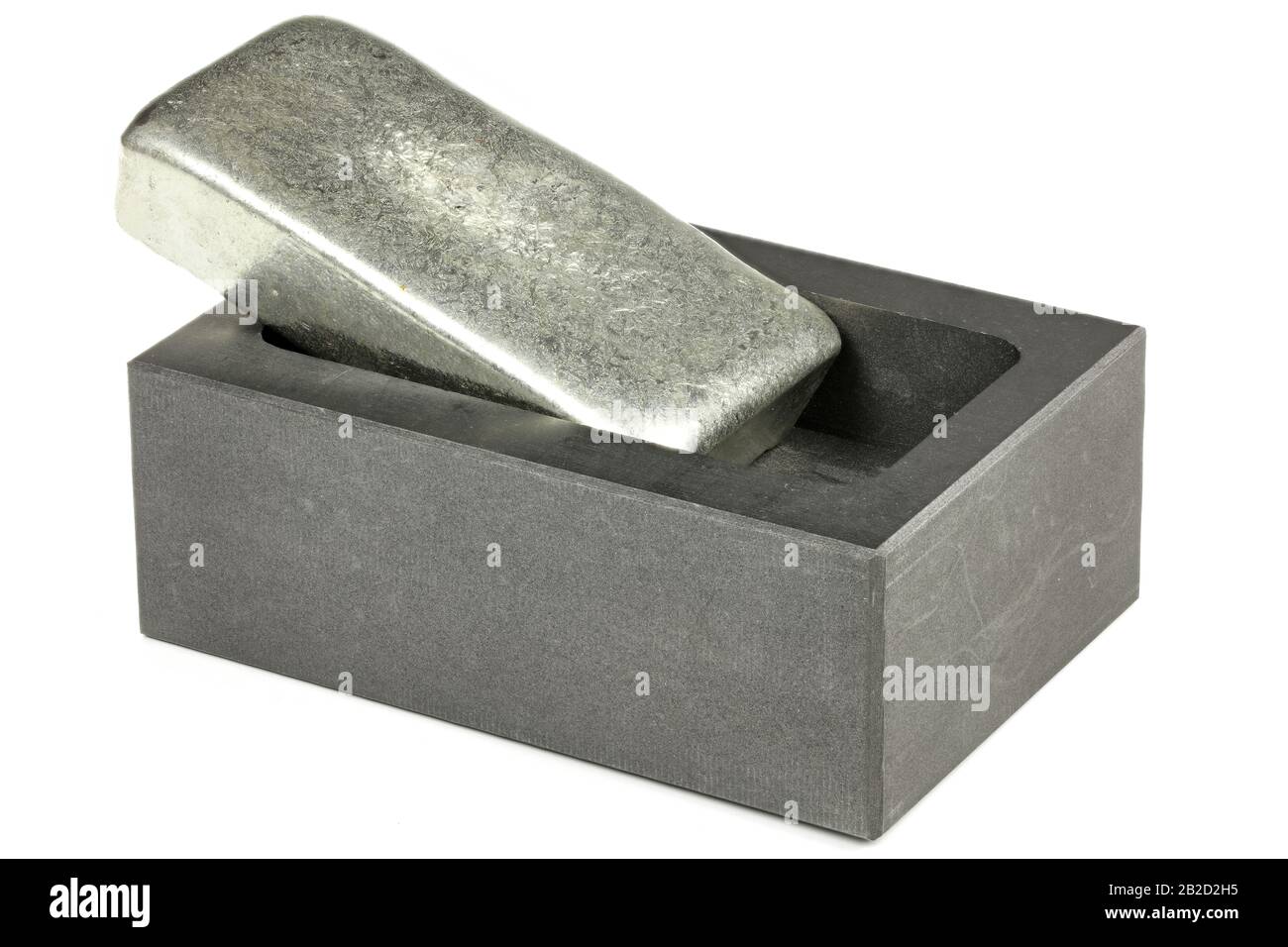 zinc bar on graphite mold isolated on white background Stock Photo - Alamy
