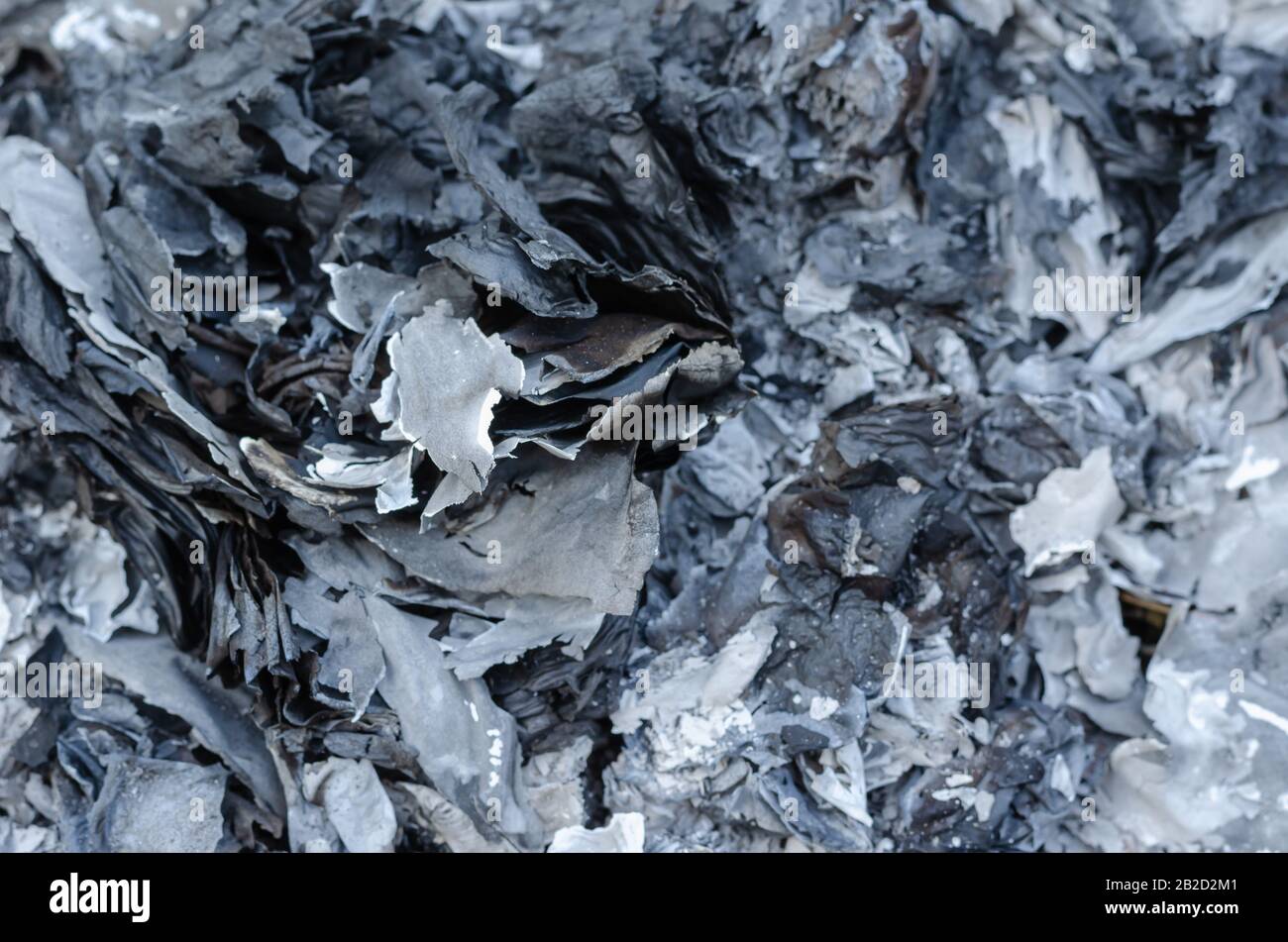 Ashes from paper background. Fully burnt documents close-up ...