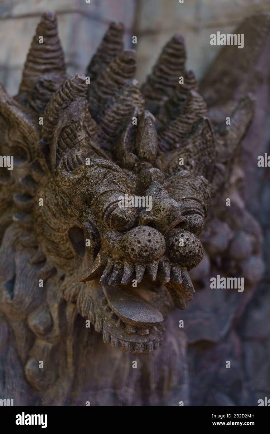 Ancient Balinese statue at the temple in Bali Indonesia Stock Photo - Alamy
