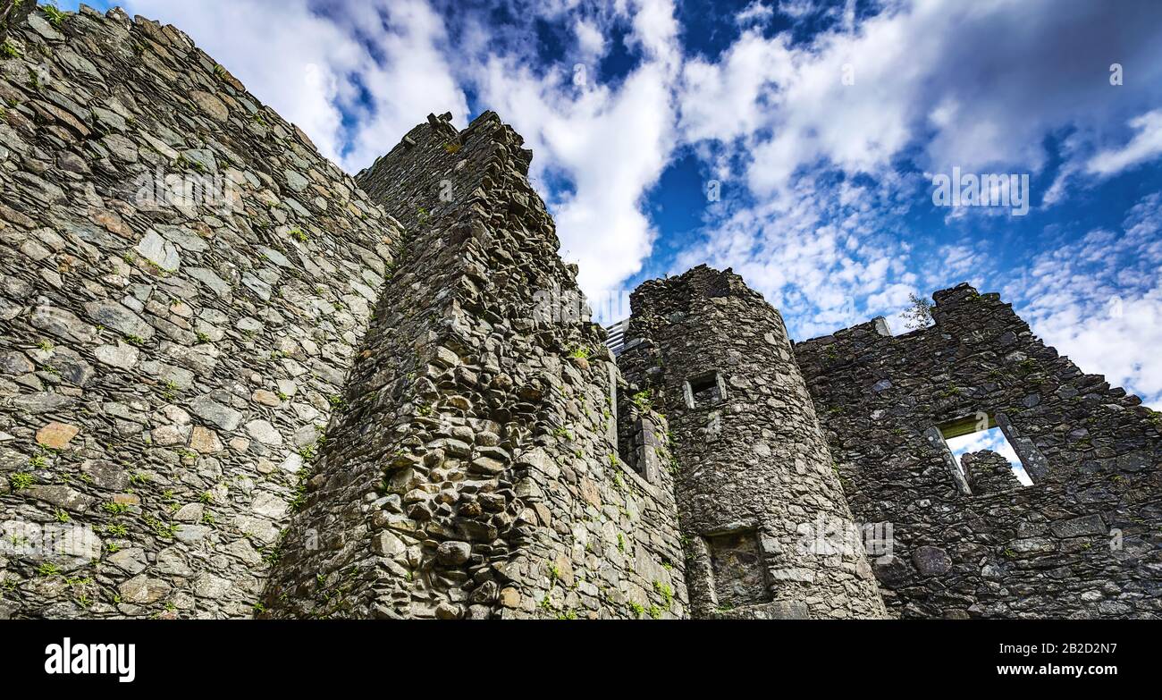 Ancient Scottish medieval buildings and beautiful landscape of ...
