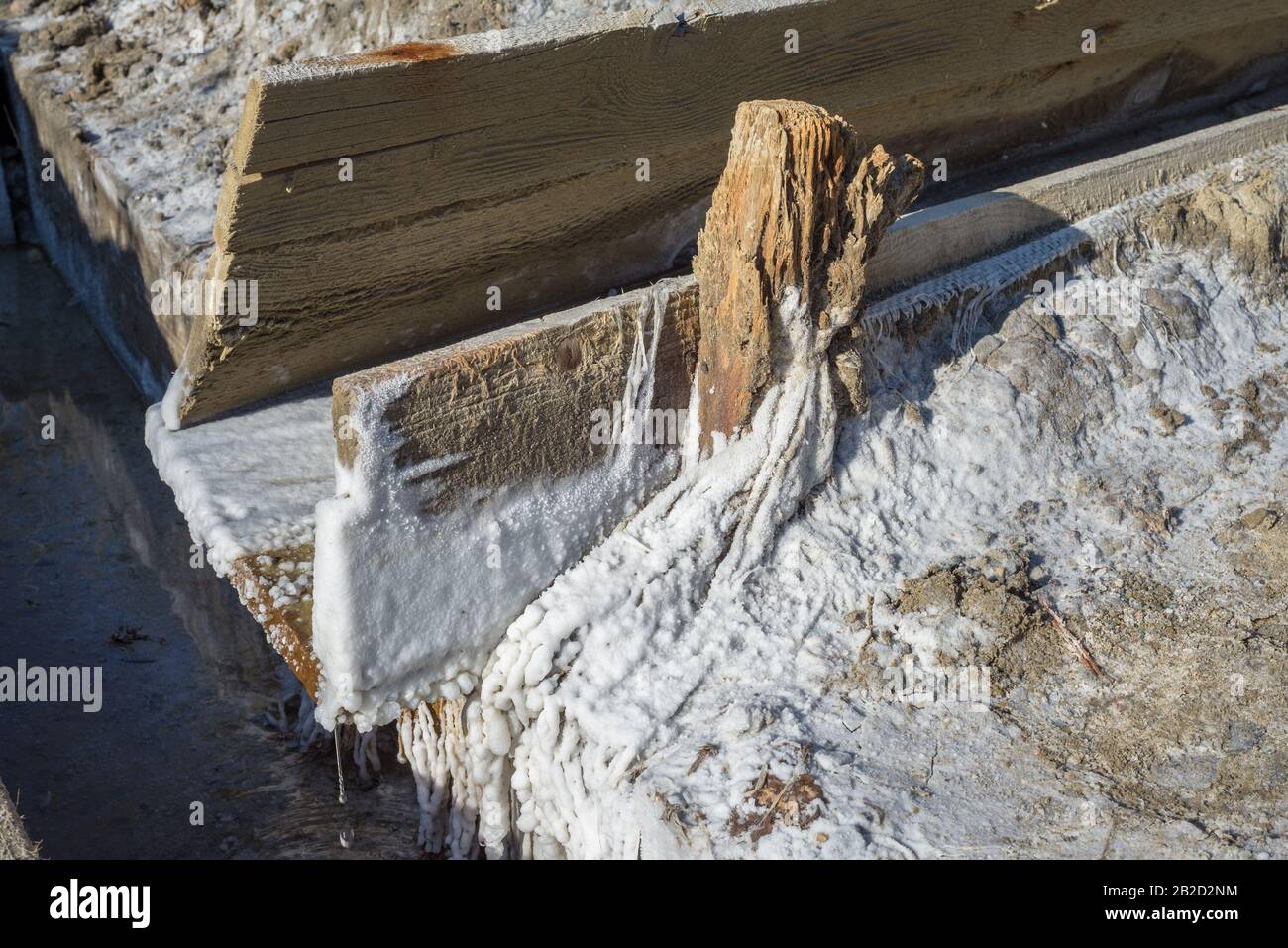 Salt deposit in Salt Mountains near Praid in Transylvania, eastern ...