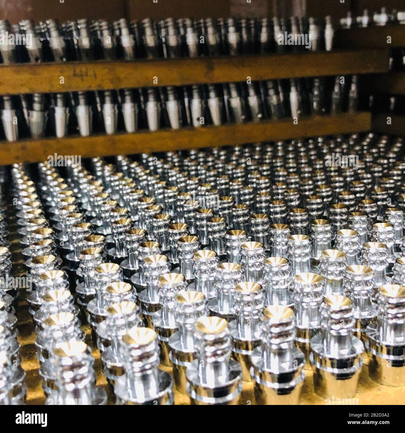 Several antenna parts in a storage. Organization concept, pieces in a ...