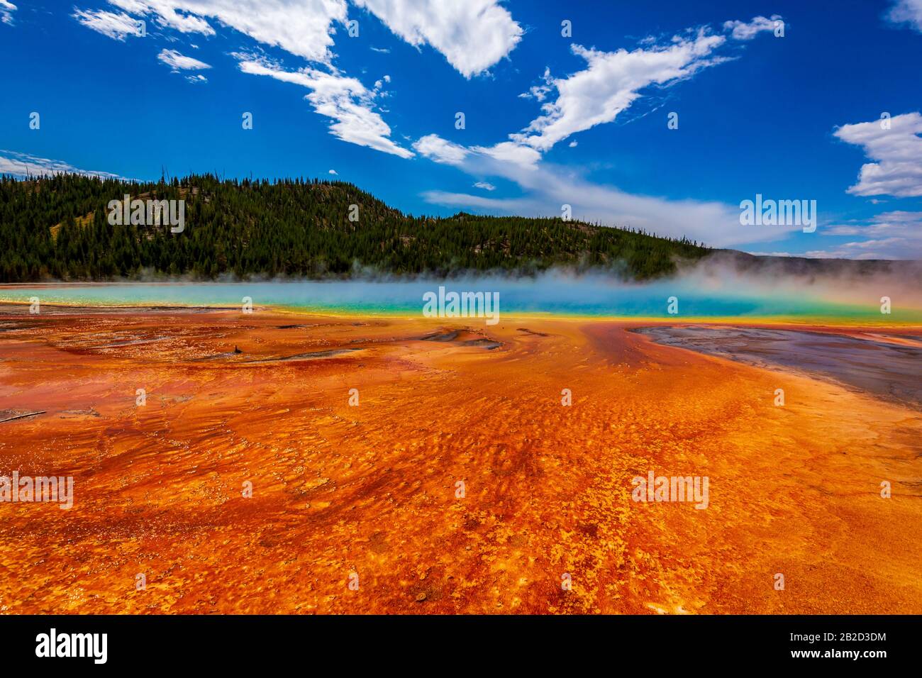 Grand Prismatic Spring in Yellowstone National Park is the largest hot ...
