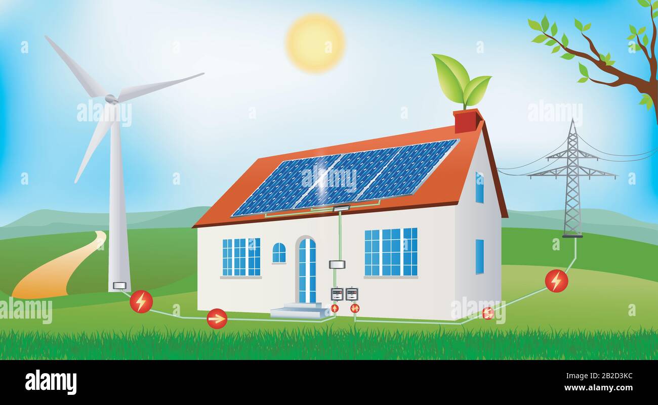 Three dimensional green energy Stock Vector Images - Alamy