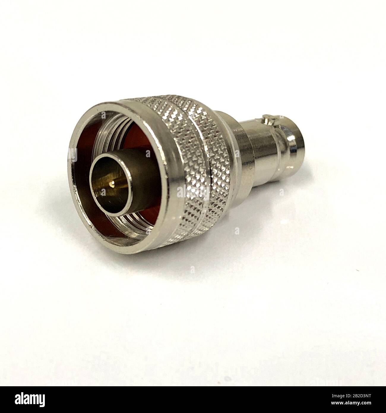 COAXIAL ANTENNA CABLE CONNECTOR, METAL PLUG - closeup images, isolated ...