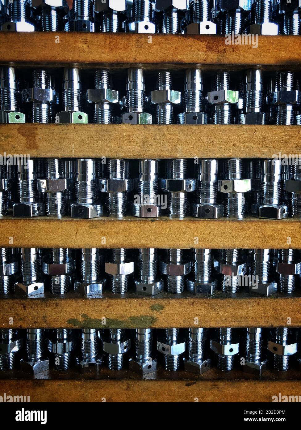 Several antenna parts in a storage. Organization concept, pieces in a ...