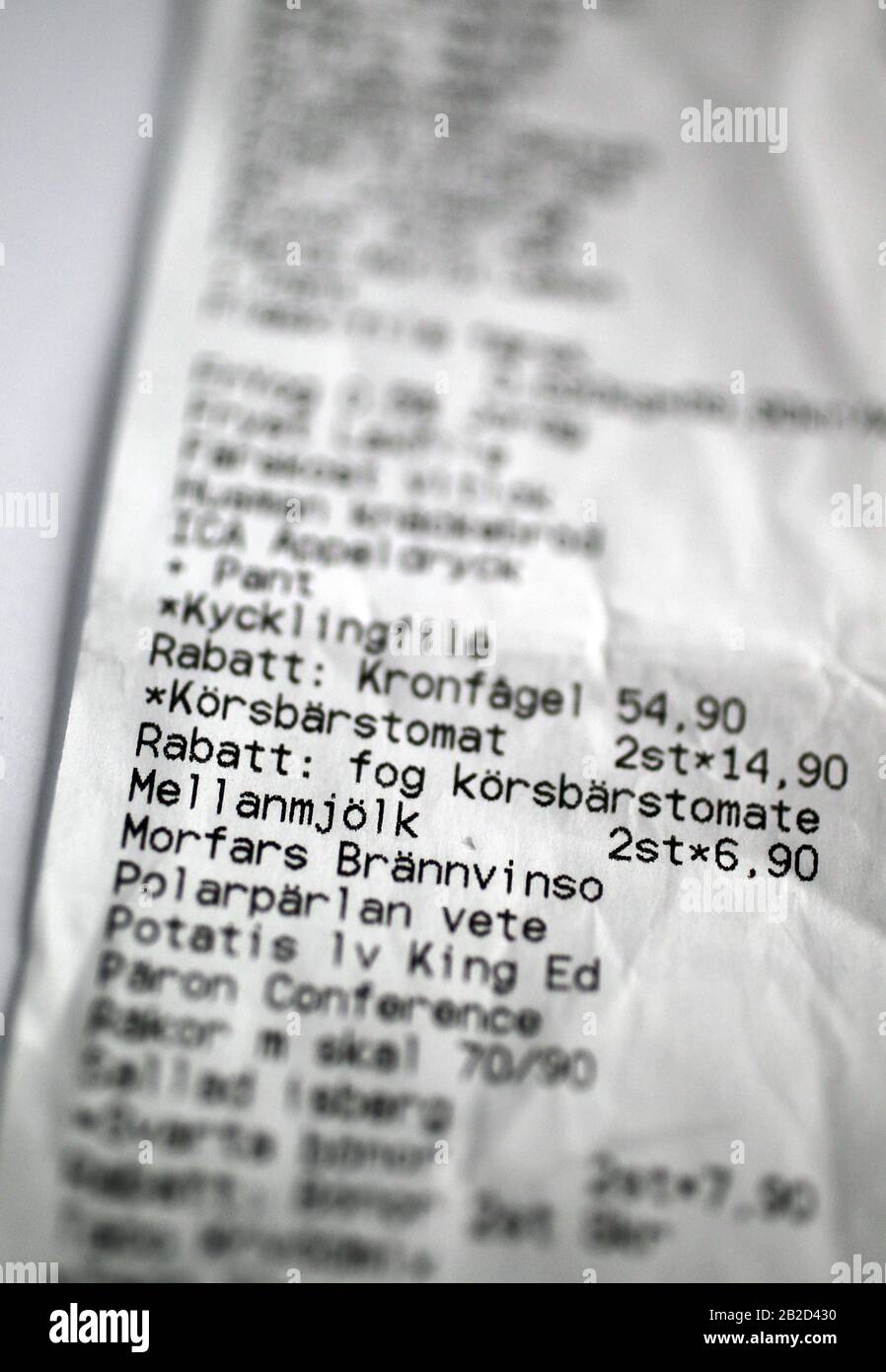 Kassakvitto hi-res stock photography and images - Alamy