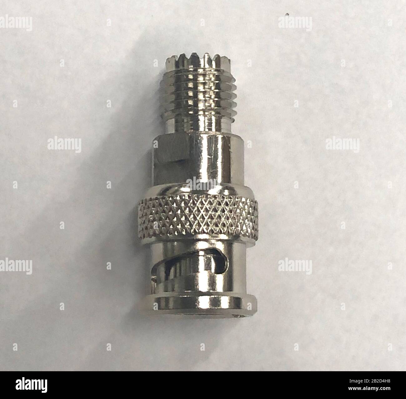 COAXIAL ANTENNA CABLE CONNECTOR, METAL PLUG - closeup images, isolated ...