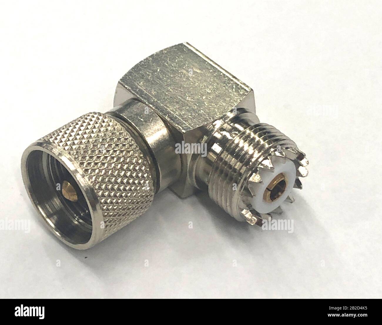 COAXIAL ANTENNA CABLE CONNECTOR, METAL PLUG - closeup images, isolated ...