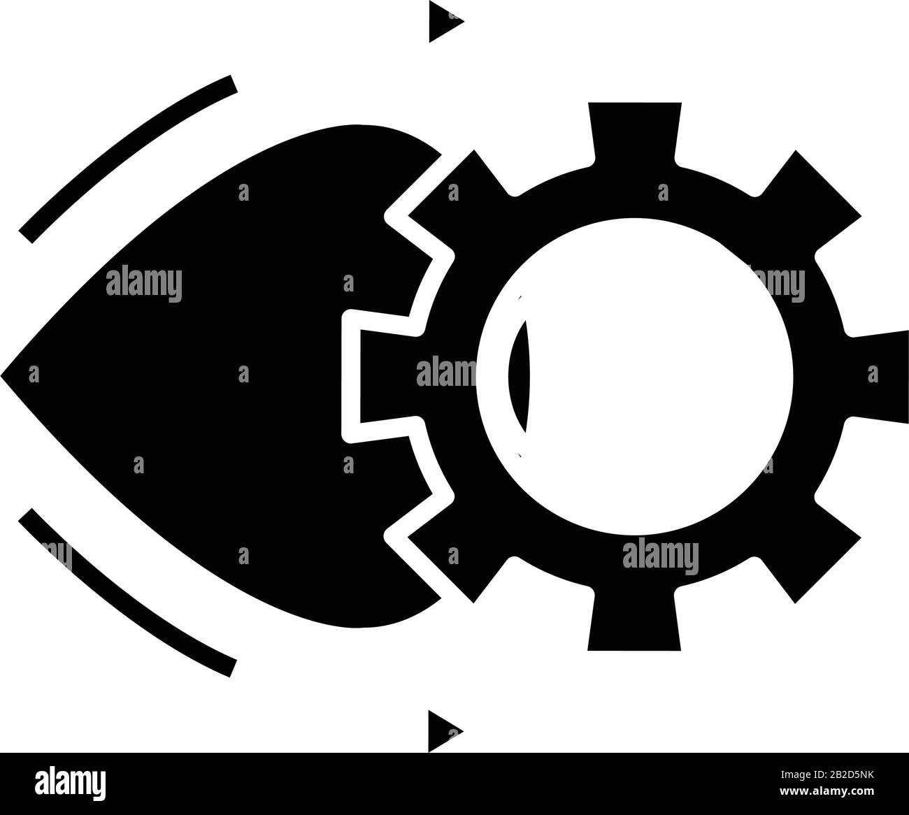 Interaction process black icon, concept illustration, vector flat ...
