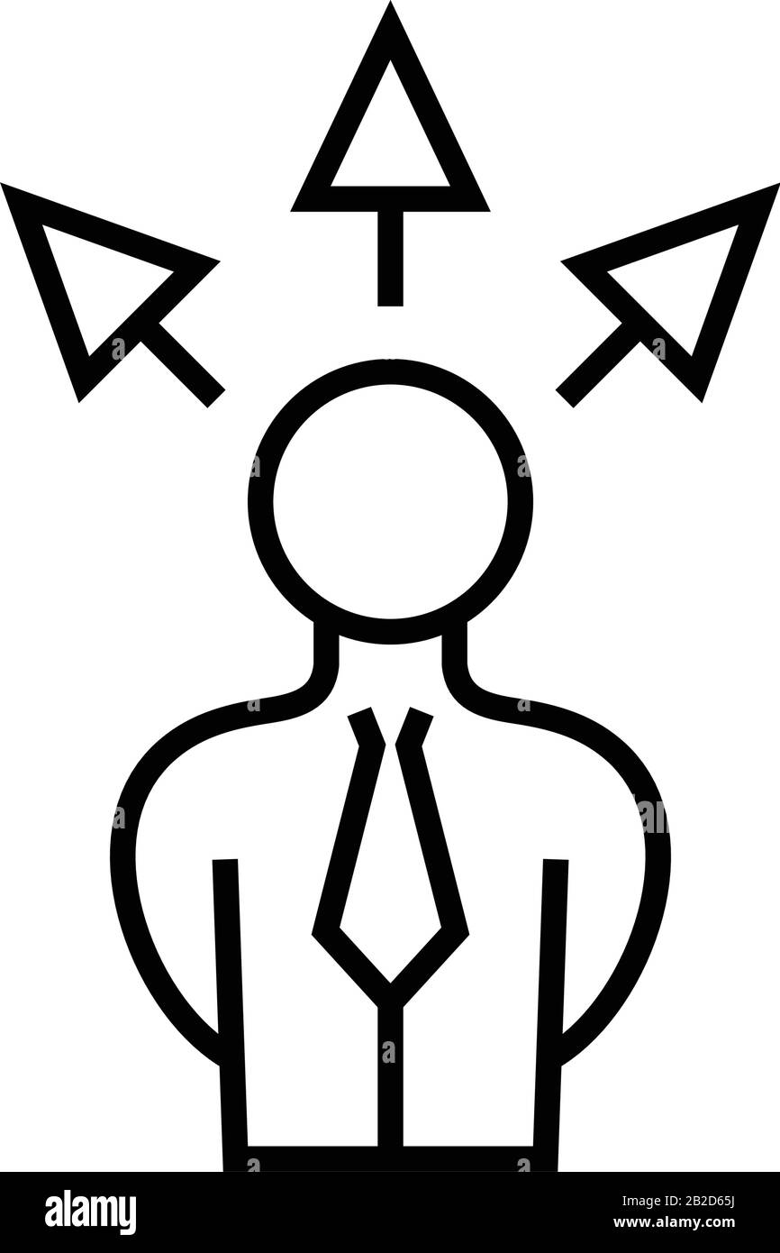 Solutions line icon, concept sign, outline vector illustration, linear ...