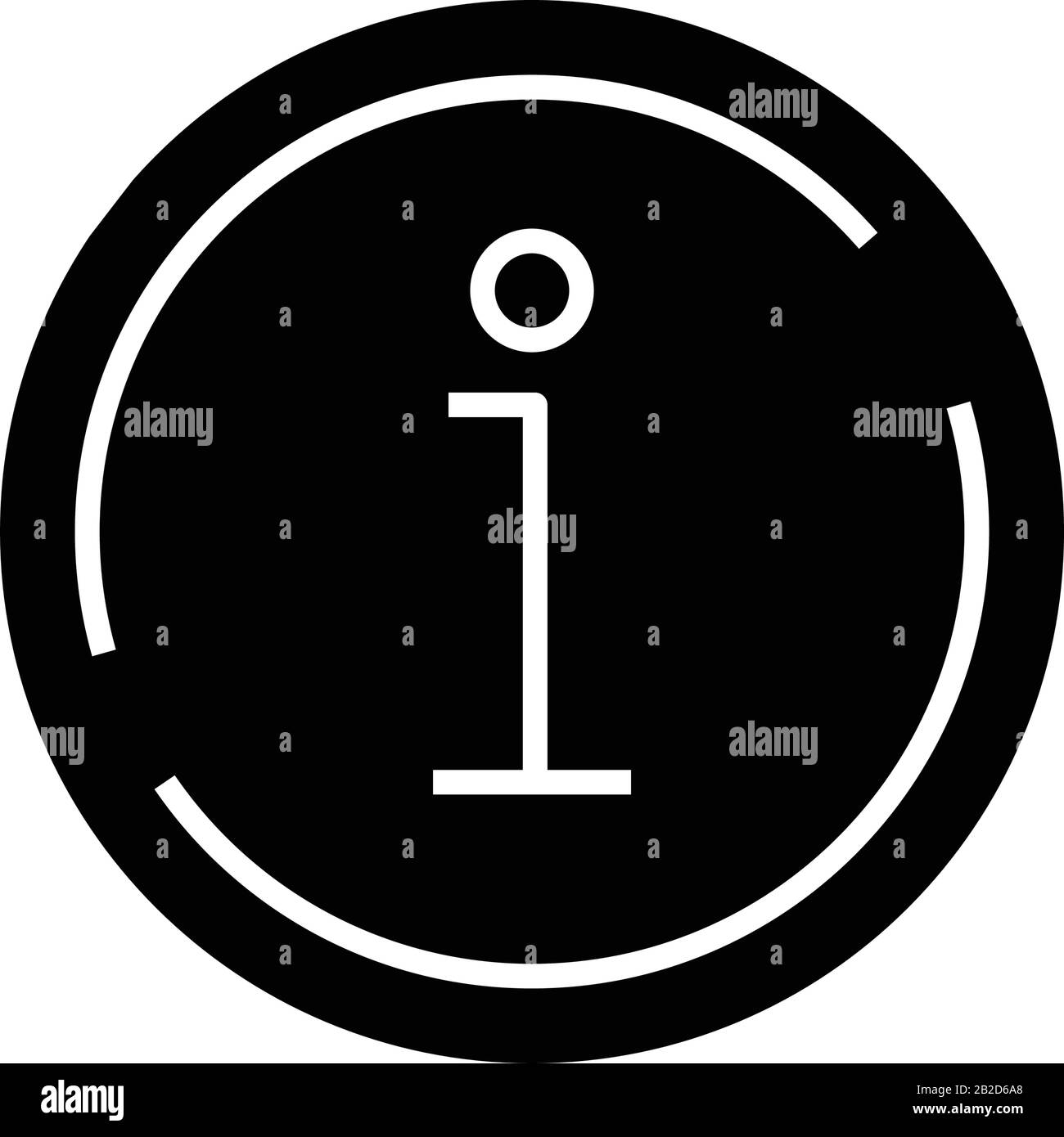 Information black icon, concept illustration, vector flat symbol, glyph ...