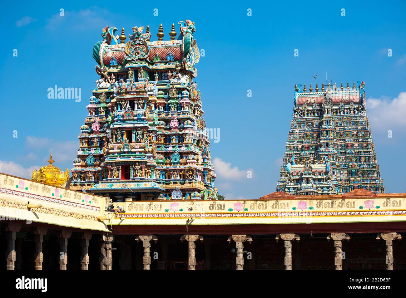 Great Indian architecture and religious art. Gods pantheon at Temple ...