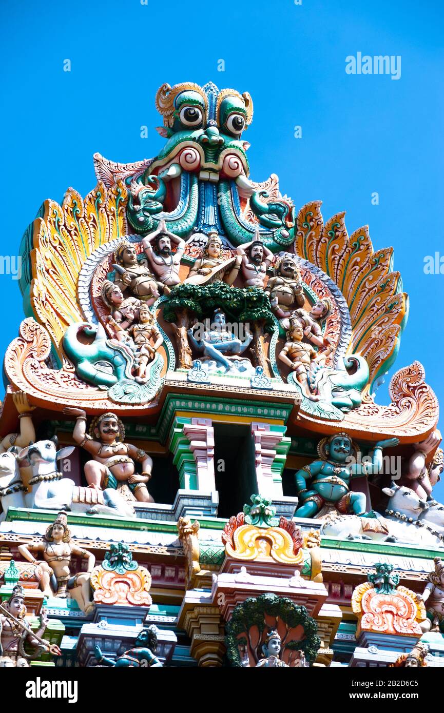 Great Indian architecture and religious art. Gods pantheon at Temple ...