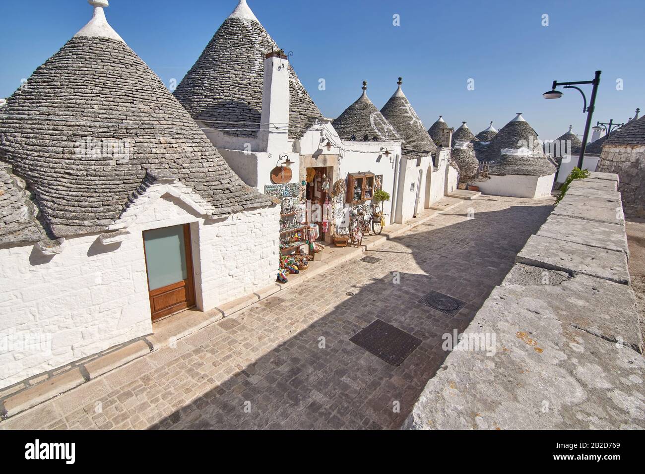 The traditional Trulli houses in Alberobello city, Apulia, Italy Stock ...